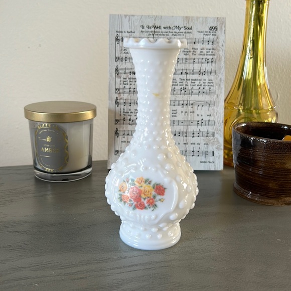 Avon | Accents | Vintage Avon Hobnail Milk Glass Vase | Poshmark